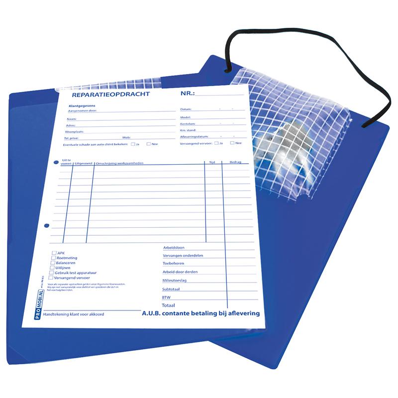 Work order cover, BLUE – PROMOBI